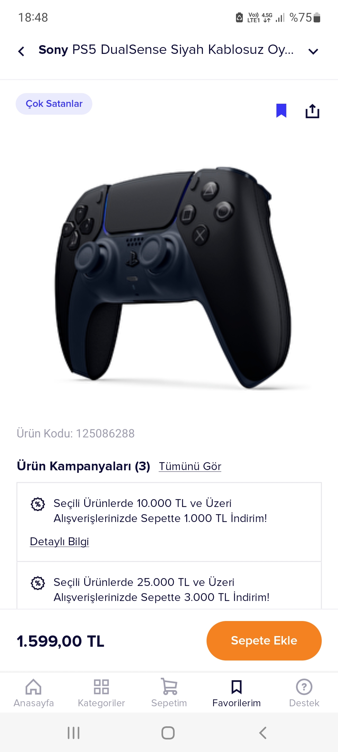 Teknosa PS5 dualsense 1599 TL | DonanımHaber Forum