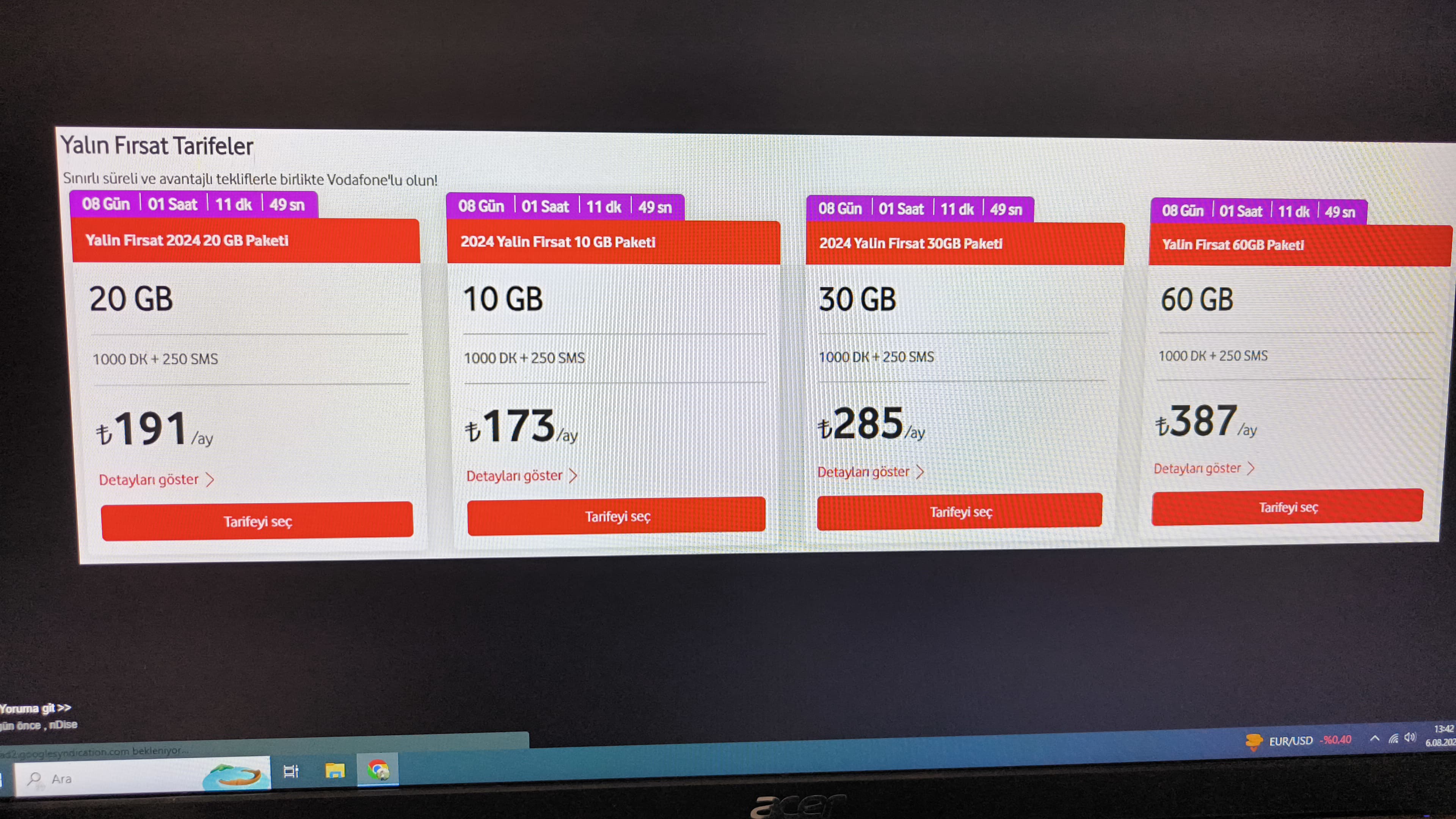 10 GB V.fone 173 Ttkom 175 Tcell 185 | DonanımHaber Forum