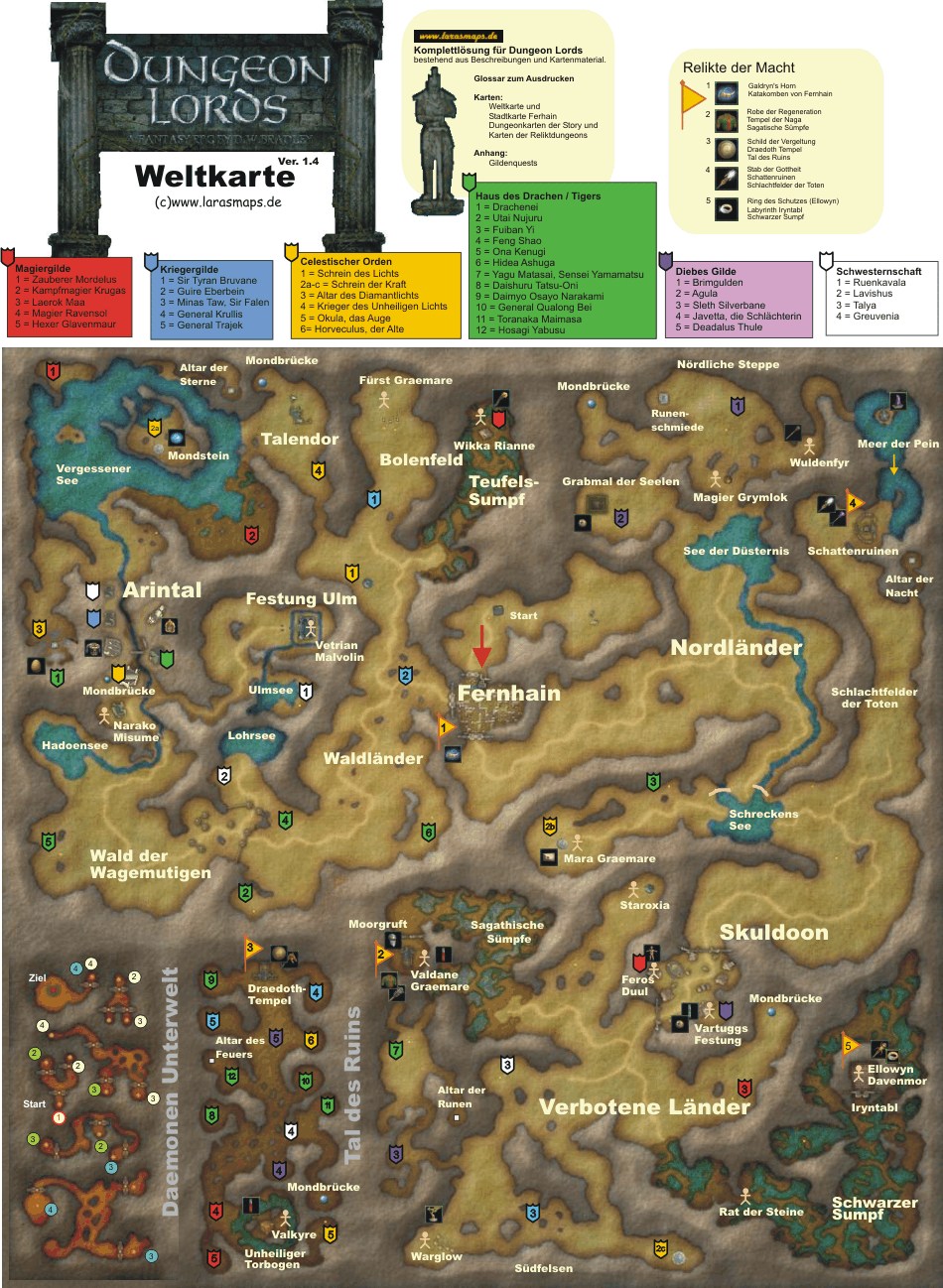 Dungeon Lords World Map