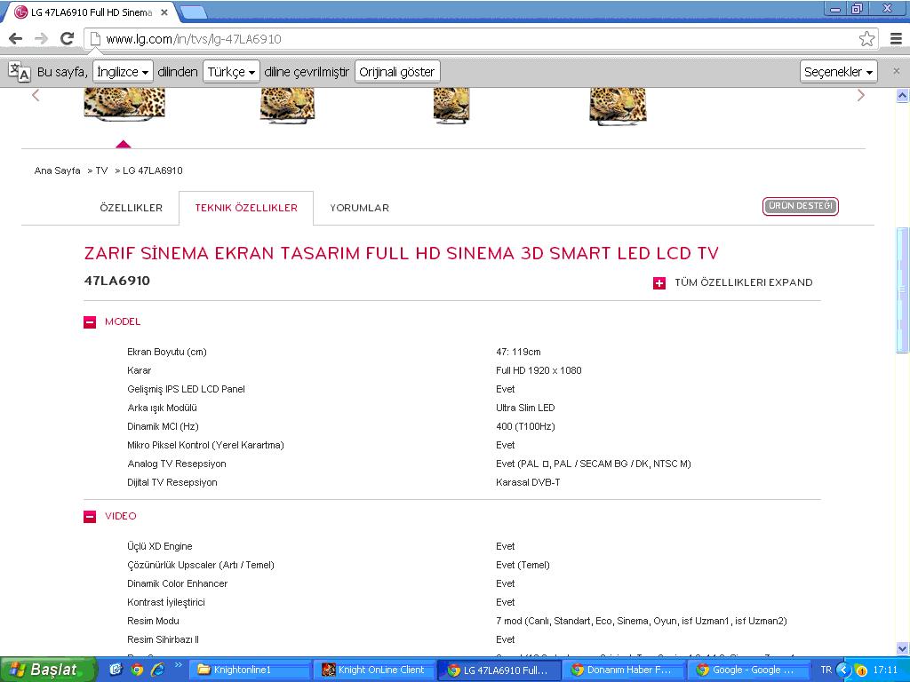 2013 LG Cinema 3D TV / LG FPR - Modelleri [LA SERİSİ-620-640-660-690-740-790-860-960][ANA KONU ...