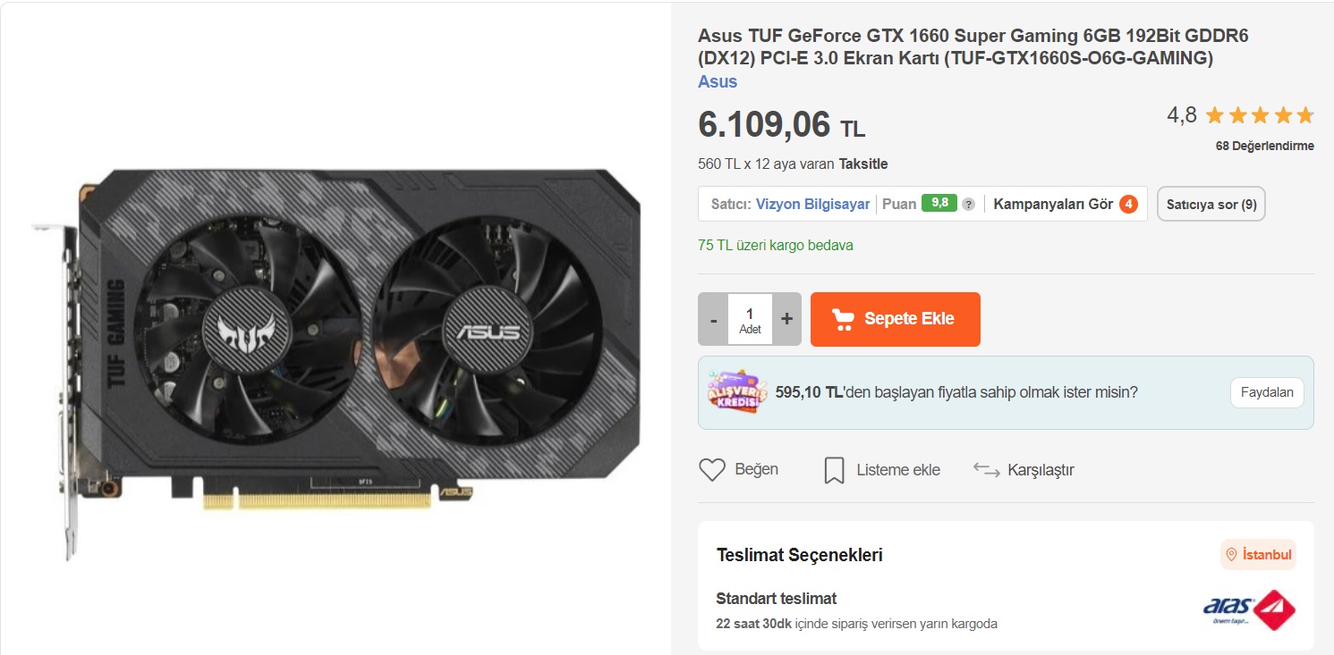 Asus Tuf 1660 Super | DonanımHaber Forum