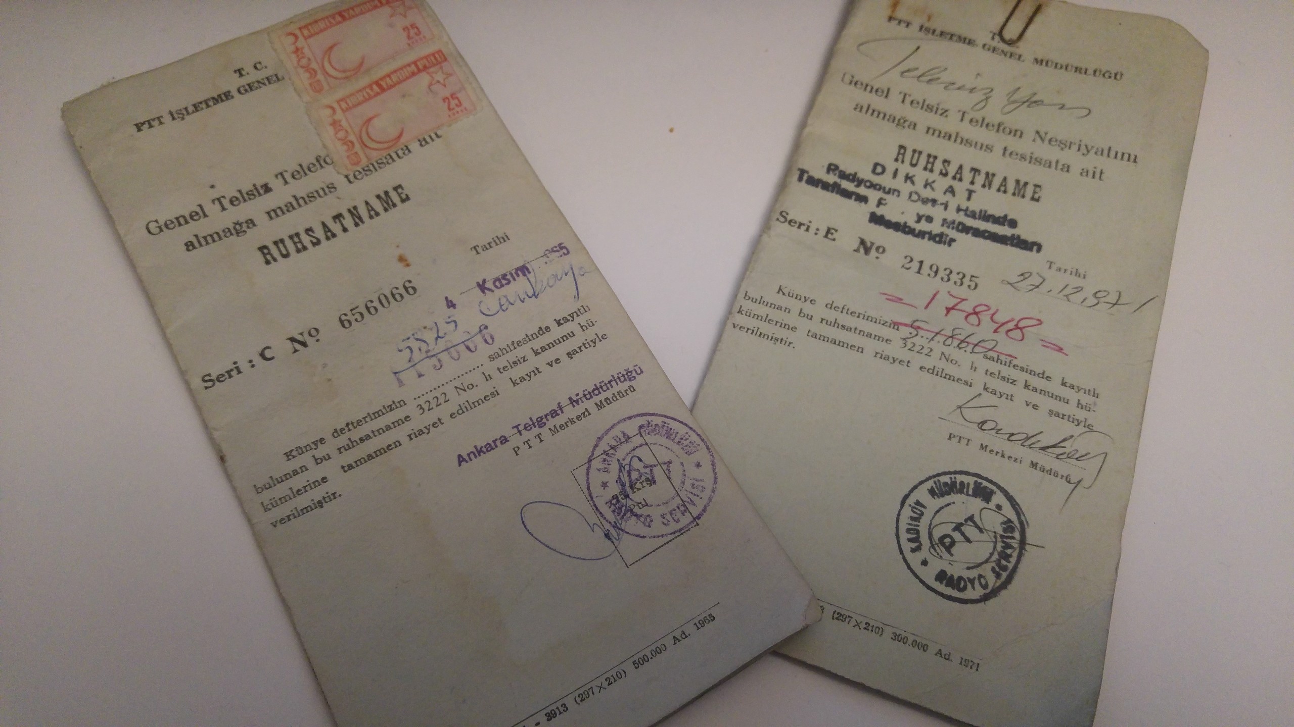 BUNDAN 50 YIL ÖNCE ARABA RUHSATI GİBİ RADYO VE TV RUHSATI VARDI ...